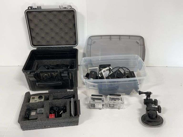 GoPro and GoPro Hero 6 case and accessories, case- 10"W, excellent ...