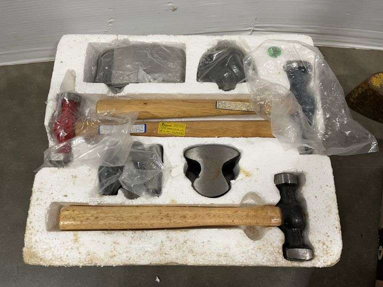 Sledgehammer, hammer, ball peen, (9) pin punch, Pittsburgh, auto body ...