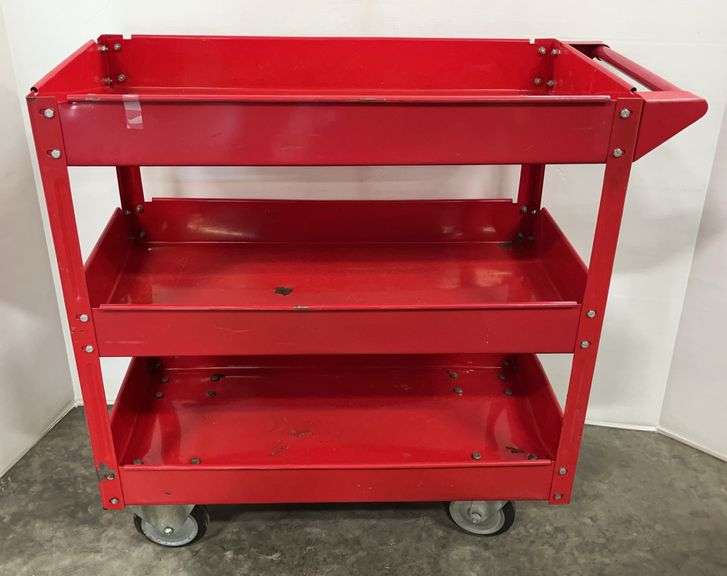 3-Tier Craftsman rolling cart, 33"L x 16"D x 32"H, rolls smooth, has ...