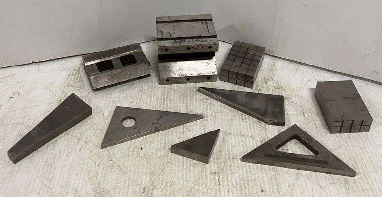 (9) Machinist blocks, largest- 3 1/2" x 3" x 3", used - Albrecht ...