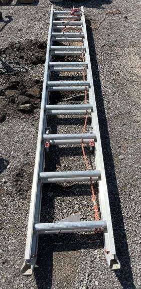 Werner extension ladder, two sections, 12', 24' extension, good labels ...