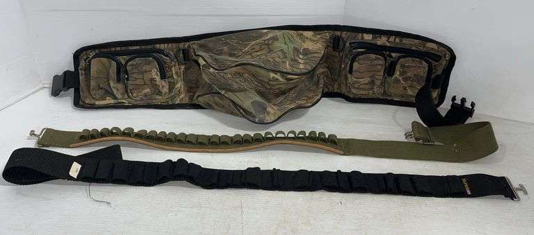 (3) Hunting shotgun shell/bullet belts - Albrecht Auction Service