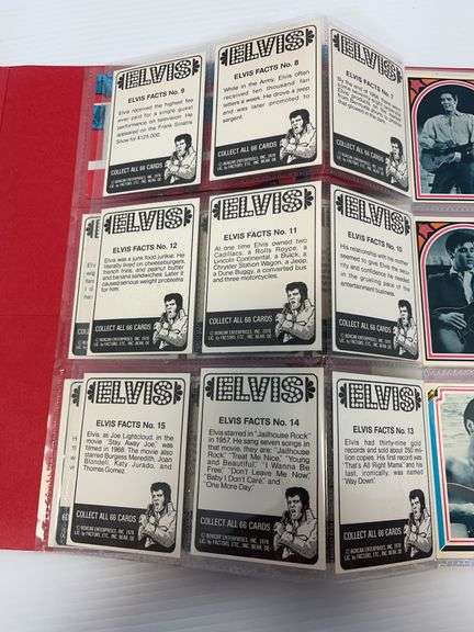 Vintage 1978 Boxcar Enterprises Elvis Presley 66-card set in 9-pocket ...