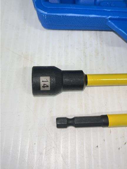 (18) PIece magnetic extra long nut driver set, SAE and metric, 1/4" hex ...