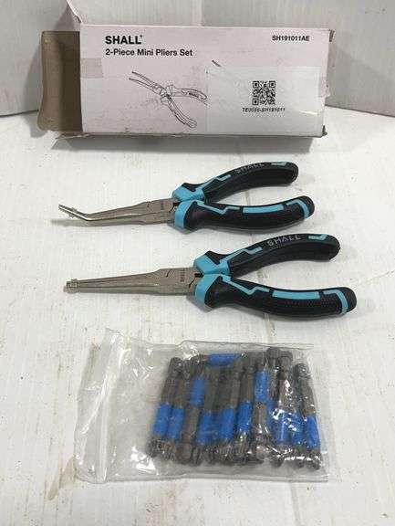 Shall mini needle nose pliers set, includes long nose and bent nose ...