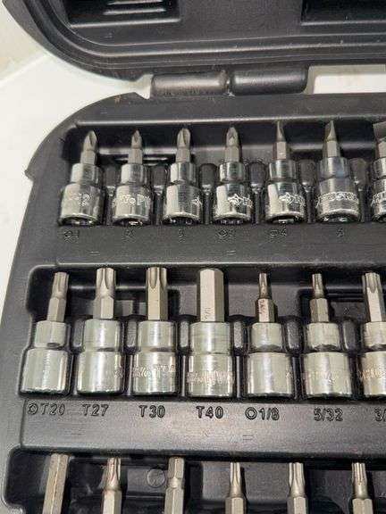 Husky 37-piece bit socket set, in 3/8" drive , includes slotted ...