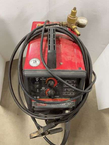 Lincoln Weld-Pak 100 mig welder with cart, overall- 40"H, fair, has a ...