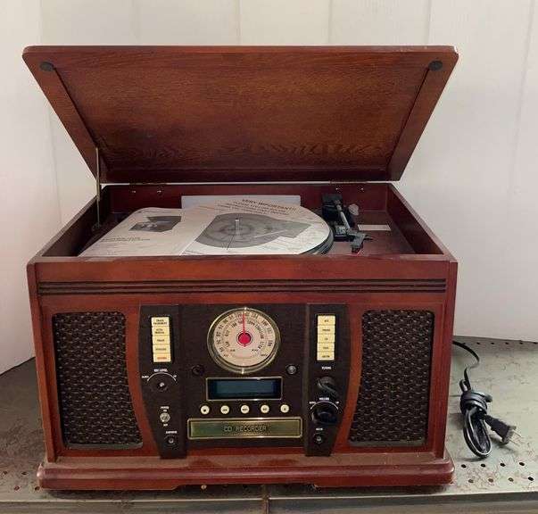 Wooden music center with recordable CD player, 19"W, nice - Albrecht ...