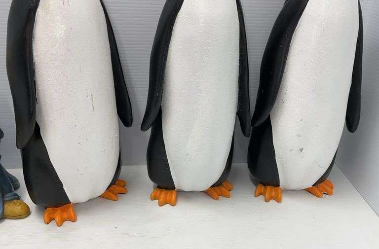 (3) Penguins, 16"H; Paolo Chiari two-headed figure, has wear - Albrecht ...