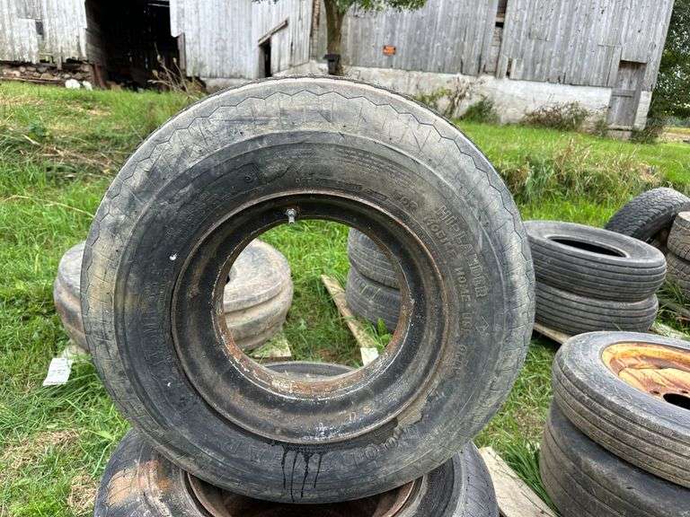 (3)-8-14.5 Mobile Home Rims and Tires - Albrecht Auction Service