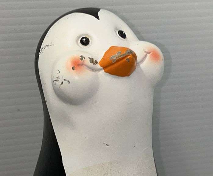 (3) Penguins, 16"H; Paolo Chiari two-headed figure, has wear - Albrecht ...