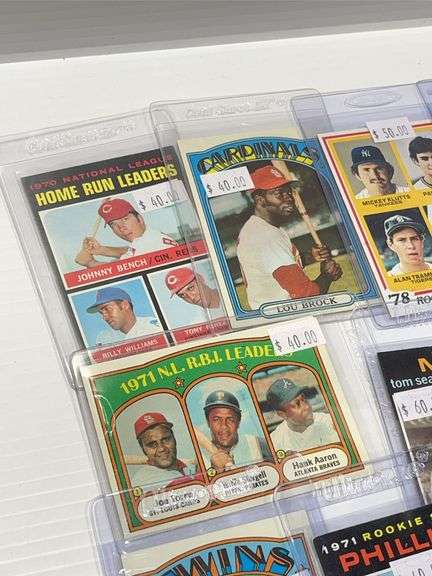 (20) Vintage Topps higher value baseball cards, includes: 1971 ...