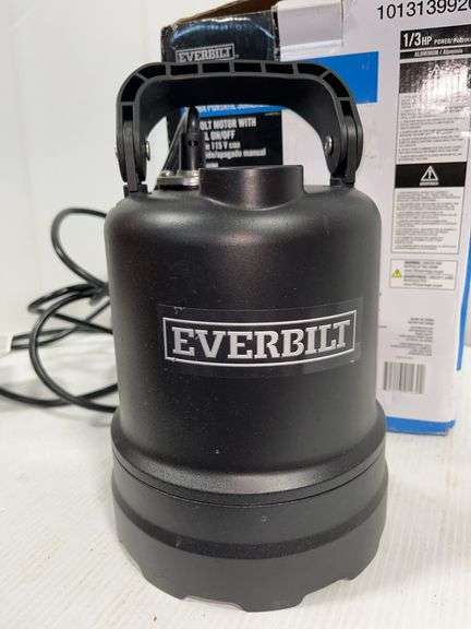 Everbilt submersible utility pump, aluminum, 1/8 HP, moves up to 48 ...
