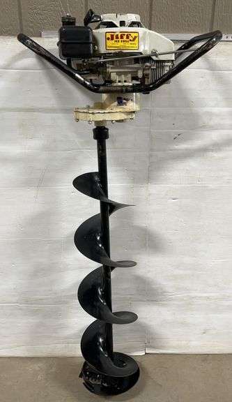 Jiffy ice drill, Tecumseh gas powered ice auger, 5"Dia, runs well ...