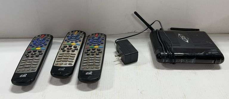 (3) Dish remotes and a TDS modem, 6"w - Albrecht Auction Service