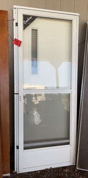 All-in-One door with frame, right hand swing, cream interior/white ...