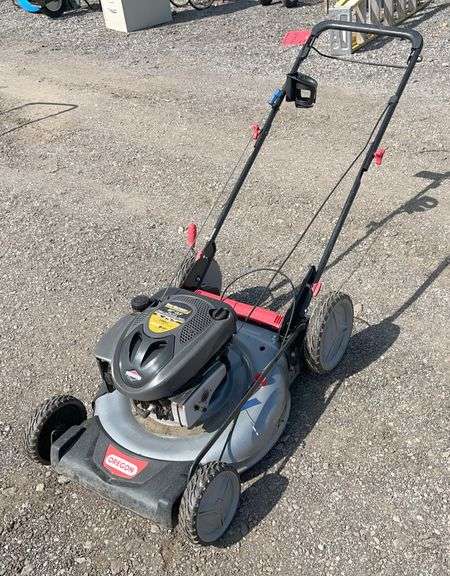 Oregon push mower, 6.75 HP, 21" cut, compresion, runs, broken throttle ...