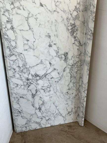 Countertop rolled premium Ogee nose with rolled backsplash, alabaster ...