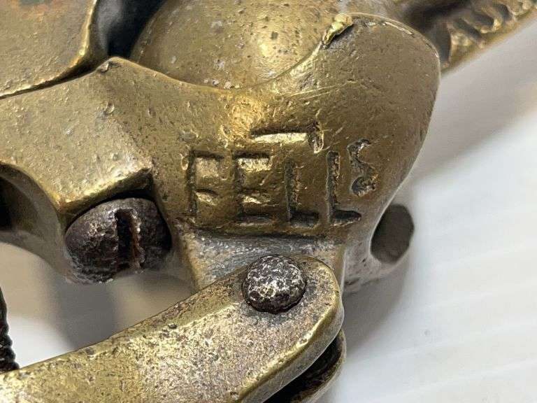 Rare early 1900's Elmer Fell bronze articulating pipe clamp vise marked ...