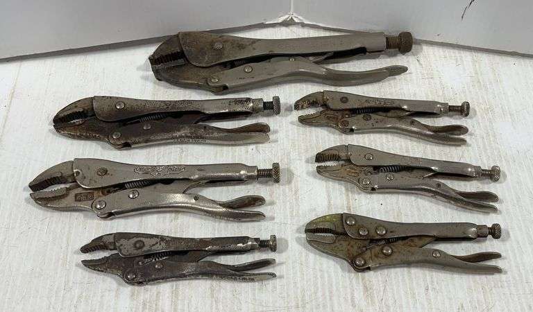 (7) Vise Grips, up to 9"L, some have rust, otherwise all good overall ...