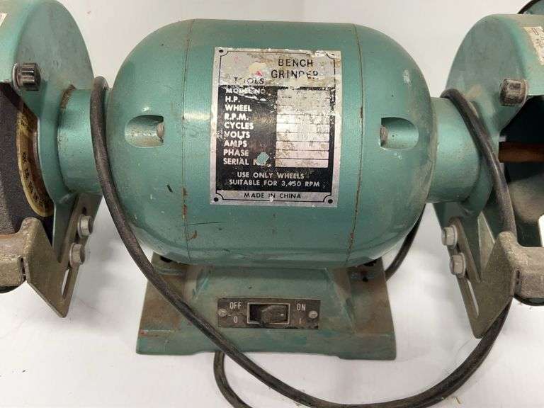 6" Bench grinder, 3/4 HP, needs one grinding wheel, used - Albrecht ...