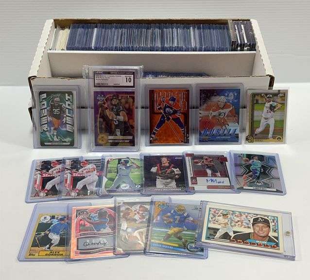 (2) Row box of trading cards, includes: Autos, patches, short prints ...