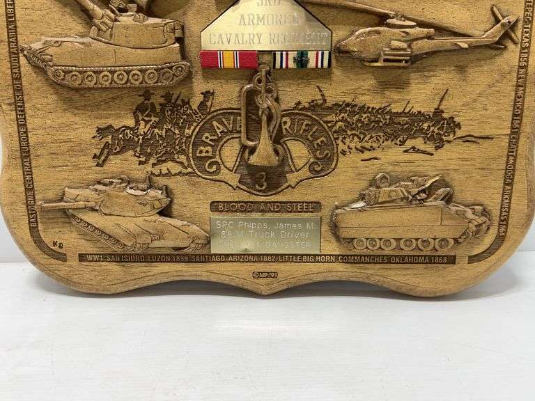 3rd Armored Cavalry Regiment plaque, 14 1/2"W x 12"H - Albrecht Auction ...