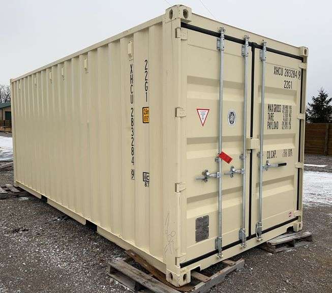 One-Trip 20' shipping container with easy-open door - Albrecht Auction ...