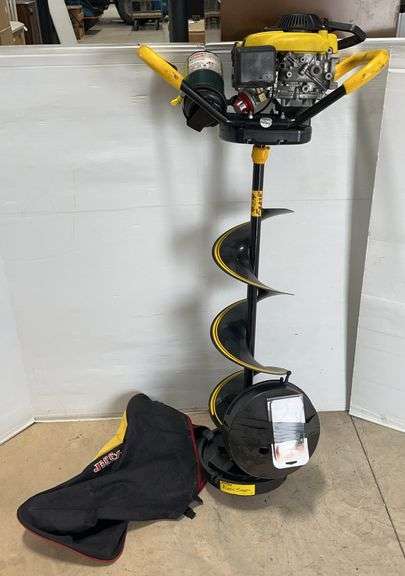 Jiffy ice auger, 10" auger, some wear-n-tear, heat shield is damaged ...