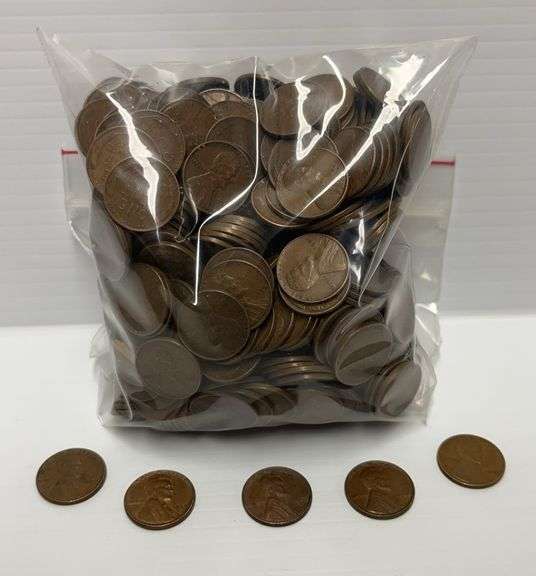 (500) Wheat pennies - Albrecht Auction Service