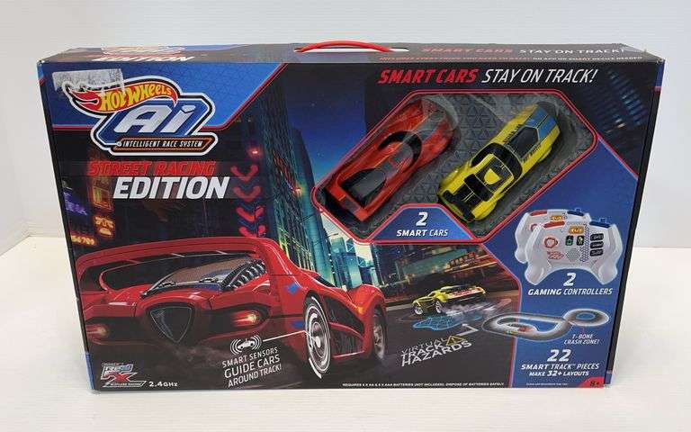 Hot Wheels AI street racing edition set, slotless racing cars, box- 24 ...