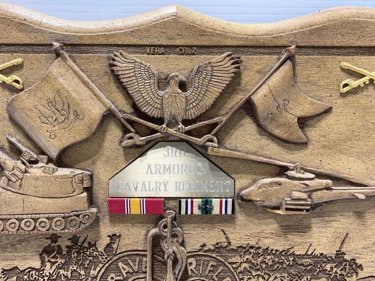 3rd Armored Cavalry Regiment plaque, 14 1/2"W x 12"H - Albrecht Auction ...