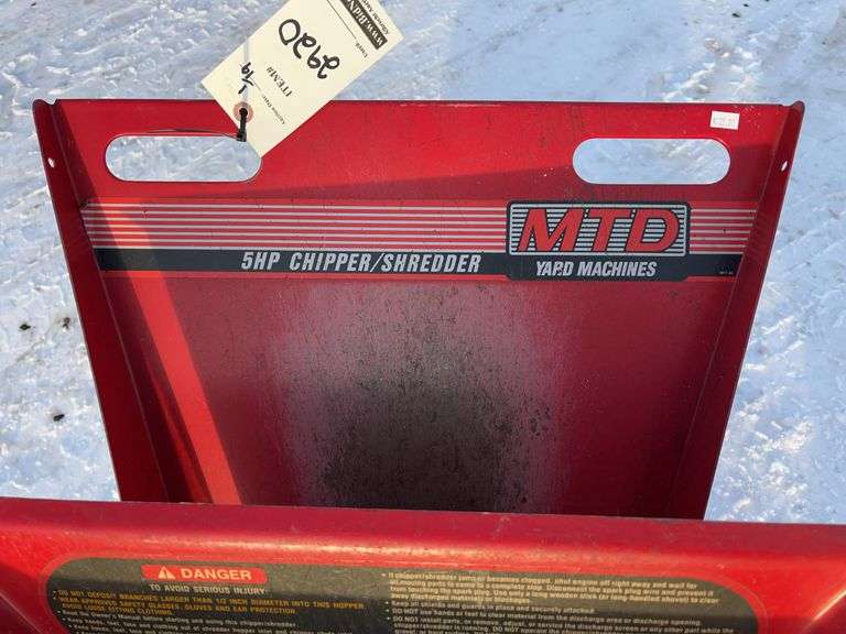 MTD chipper/shredder, 5 HP, opening- 19" x 19", used, as is - Albrecht ...