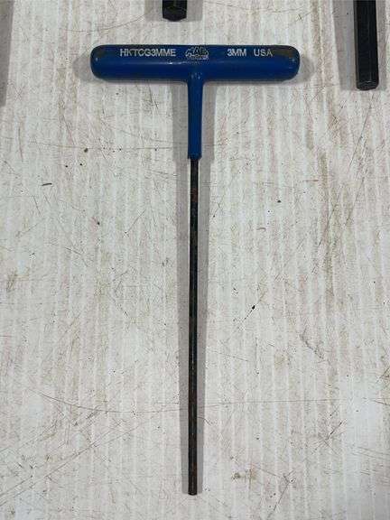 MAC T-handle allen wrench set, up to 7"L, good - Albrecht Auction Service