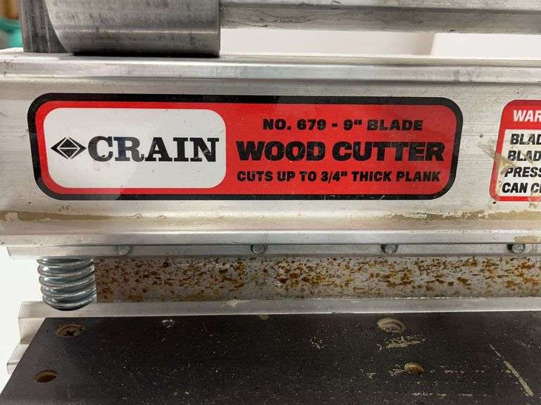 Crain wood cutter, 11 1/2"W x 25"L, good - Albrecht Auction Service