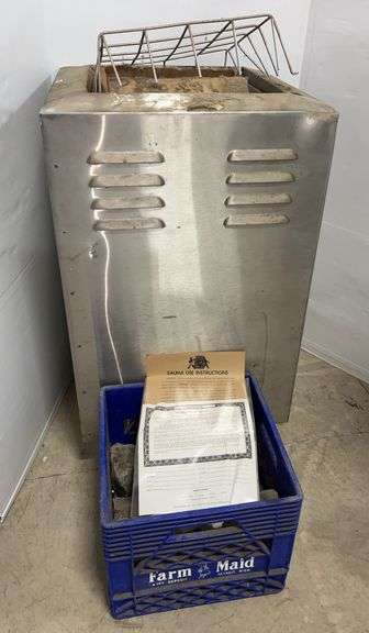 Sauna heater "Metos", Suomi, Finland, 19"W x 19"L x 34"H - Albrecht ...