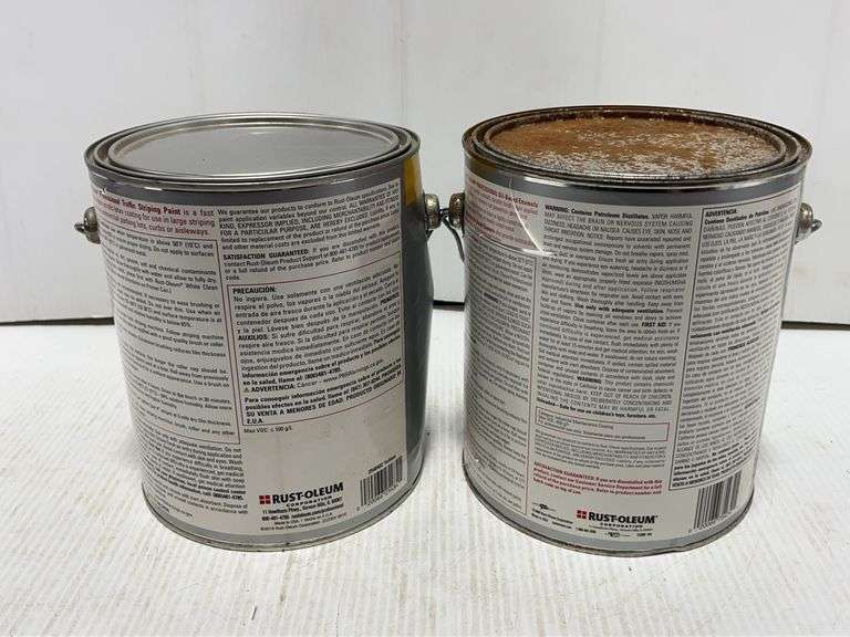 (2) Full gallons of Rustoleum yellow paint, includes: 1- Traffic ...