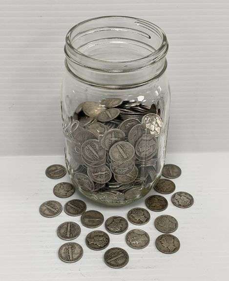 (500) Mercury dimes, 90% Silver - Albrecht Auction Service