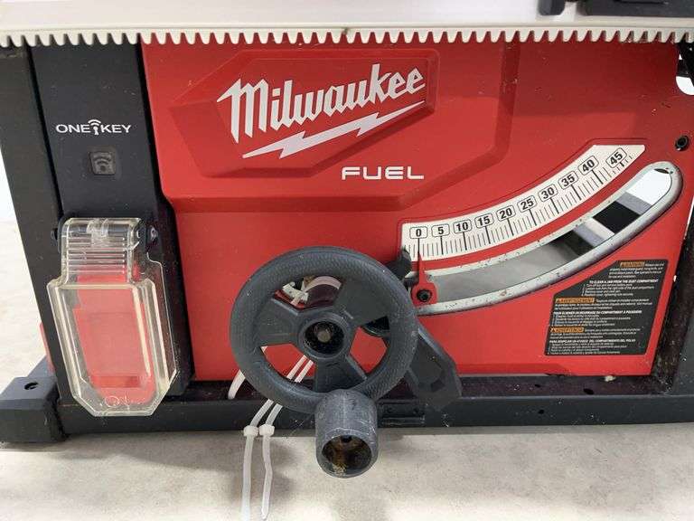 Milwaukee M18 cordless table saw, 22"W x 20"D x 16 1/2"H, used, works ...