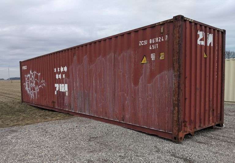 40' HC shipping container, 8'W x 9'6"H, doors open and close, good ...