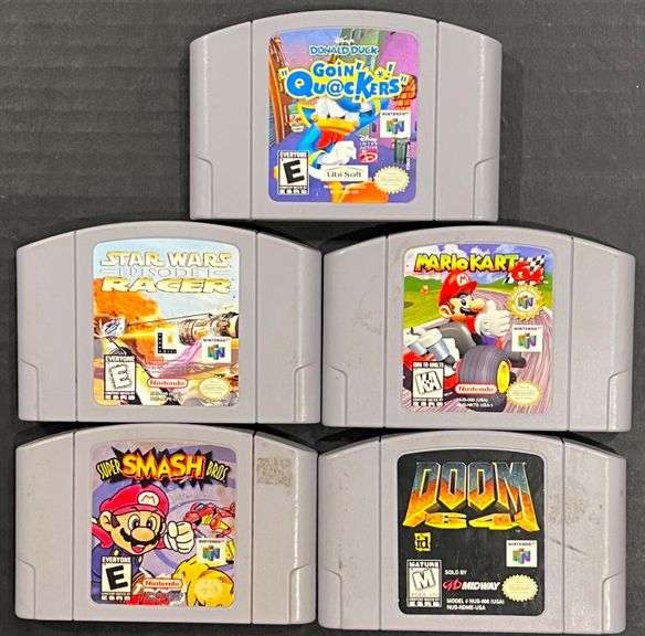 (5) Nintendo 64 Games, Include: Donald Duck Goin' Quackers, Doom 64 ...