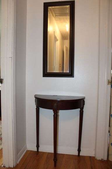 Demi-Lune Table & Mirror - Auction Ohio