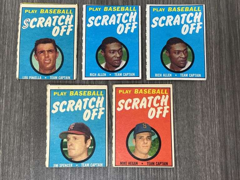 Assorted (5) 1970 Topps Scratch Offs Baseball Cards - Auction Ohio
