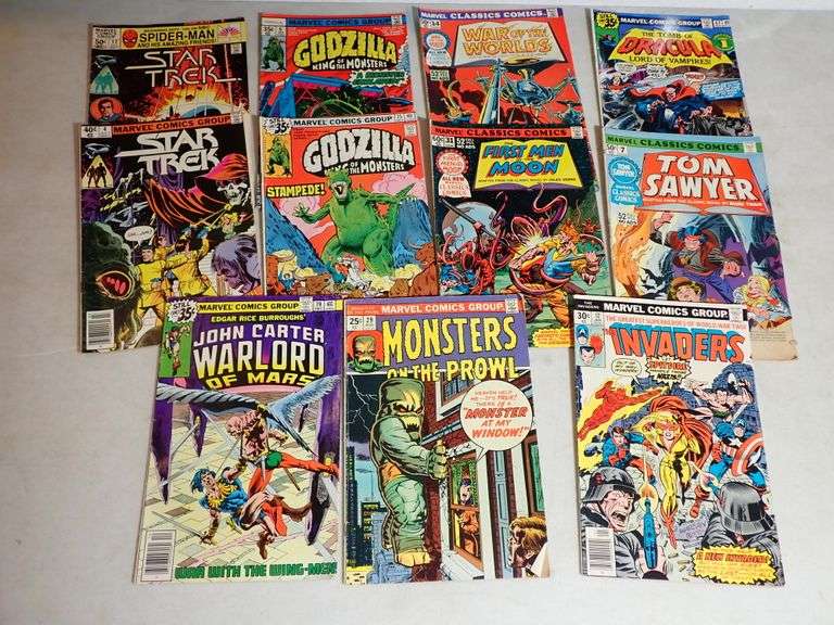11 Vtg Marvel Comics & Marvel Classics - Dracula GODZILLA Star Trek ...
