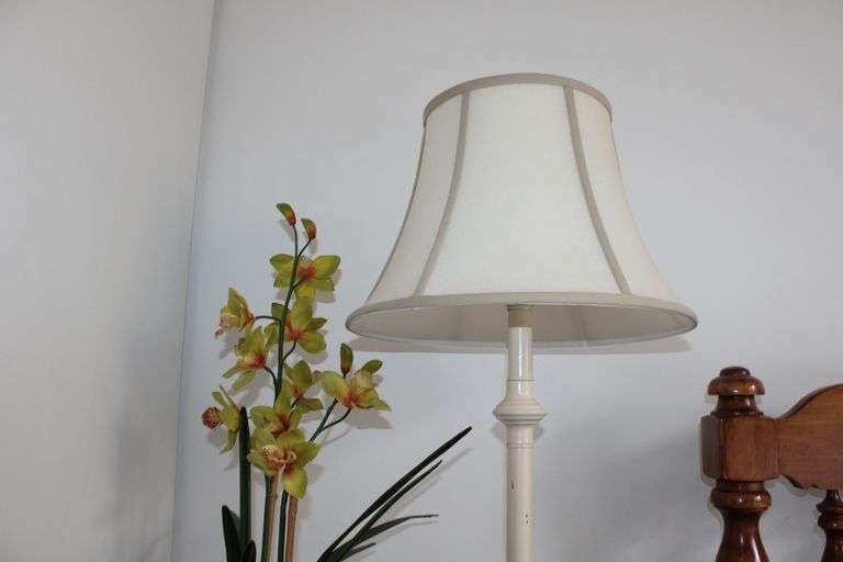 Bedside Chest, Lamp & Silk Orchid - Auction Ohio