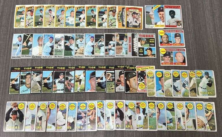Assorted Vintage Detroit Tigers Baseball Cards - Auction Ohio
