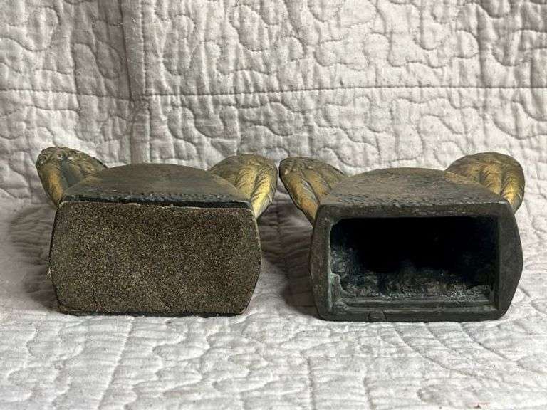 Vintage Brass Eagle Bookends - Auction Ohio