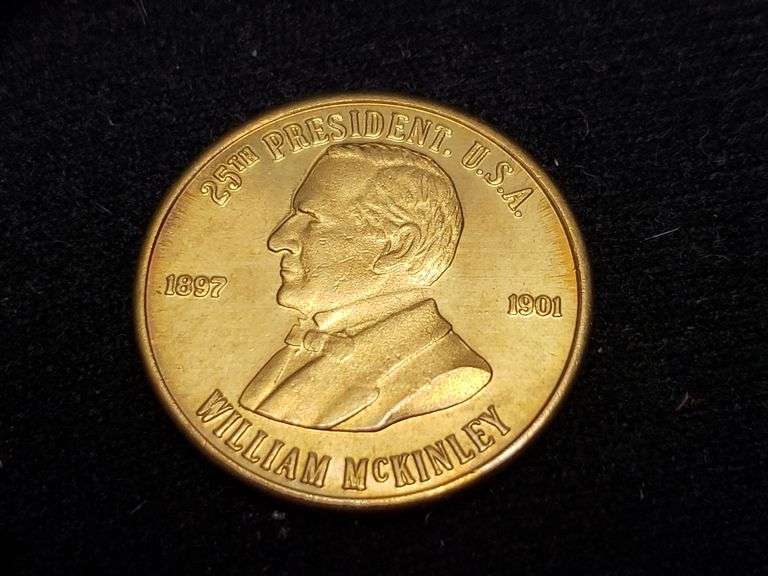 25th President USA William McKinley Token - Auction Ohio