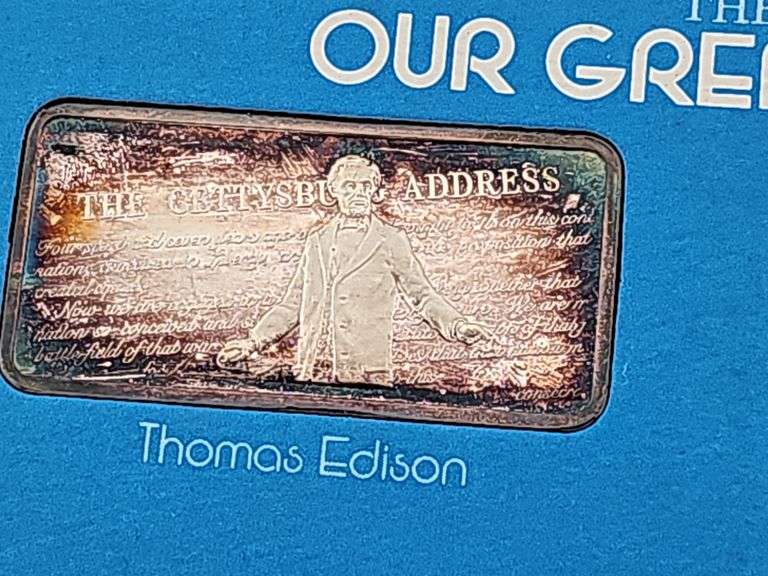 Hamilton Mint Silver Proof Set - Our Greatest Americans - Auction Ohio