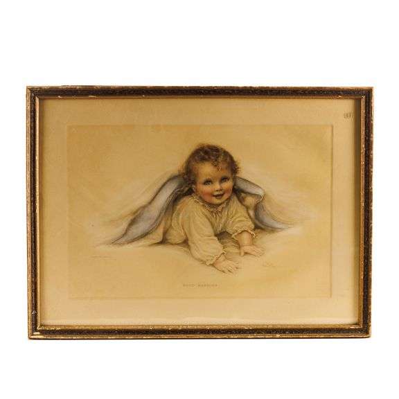 Antique/ Vintage Lithograph “Good Morning” By Henry Wiseman - Auction Ohio